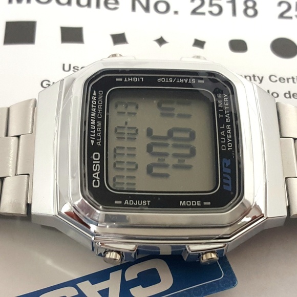 Casio | Accessories | Casio Digital Stainless Steel Watch Alarm N More ...